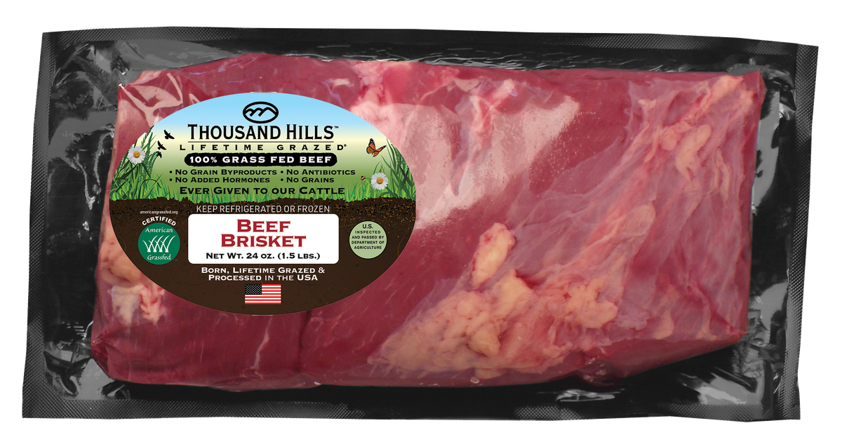 Thousand Hills Beef Brisket, Grass-Fed, Frozen - Azure Standard
