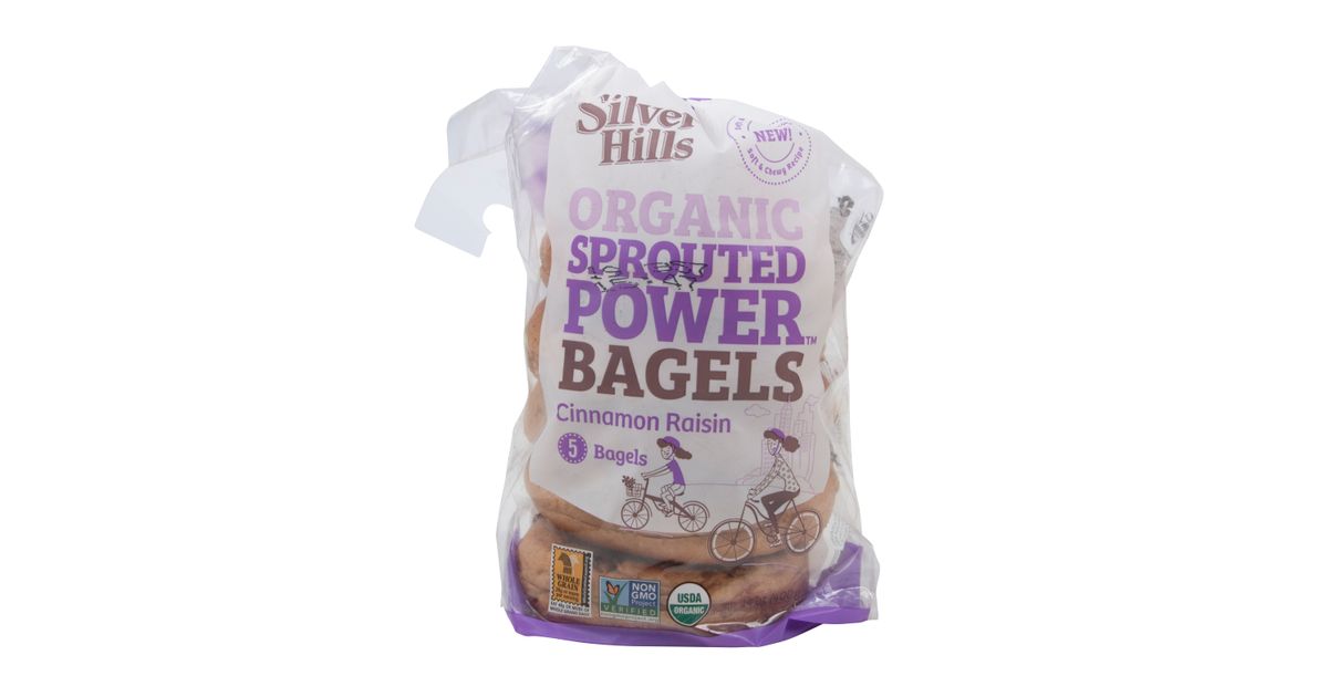 Silver Hills Bakery Bagels, Cinnamon Raisin Sprouted, Frozen - Azure ...