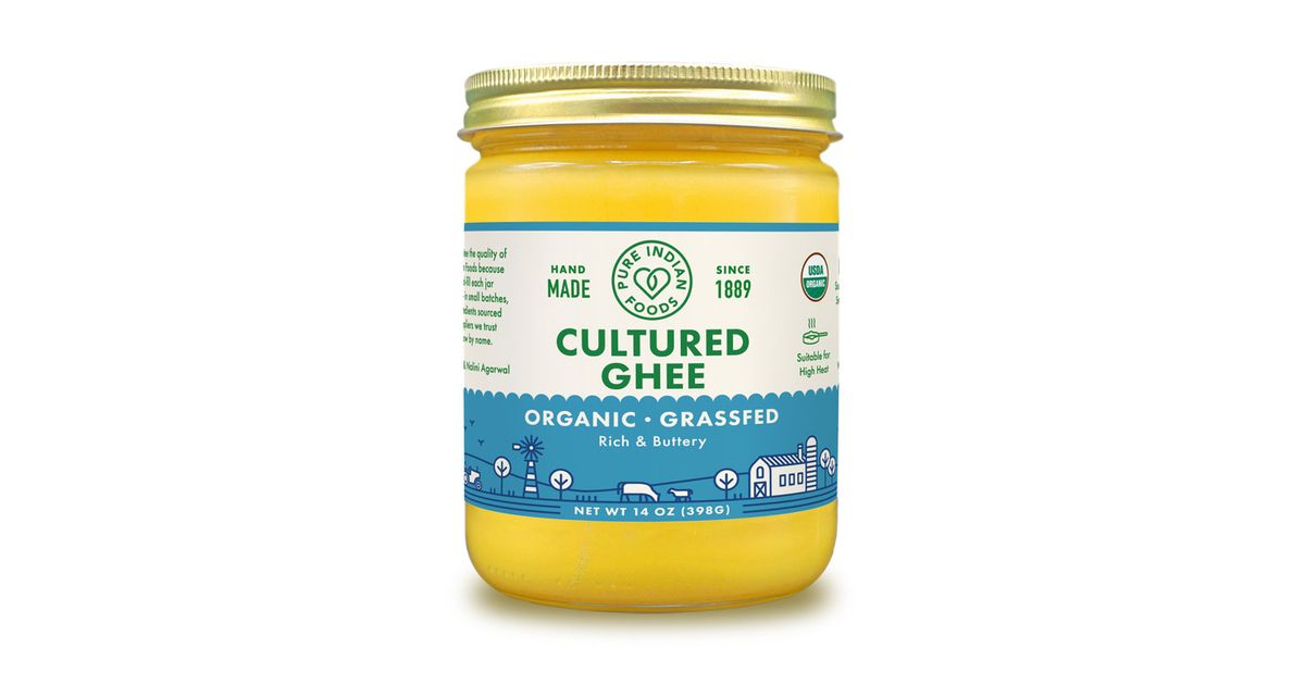 Pure Indian Foods Ghee Cultured, Grass-Fed, Organic - Azure Standard