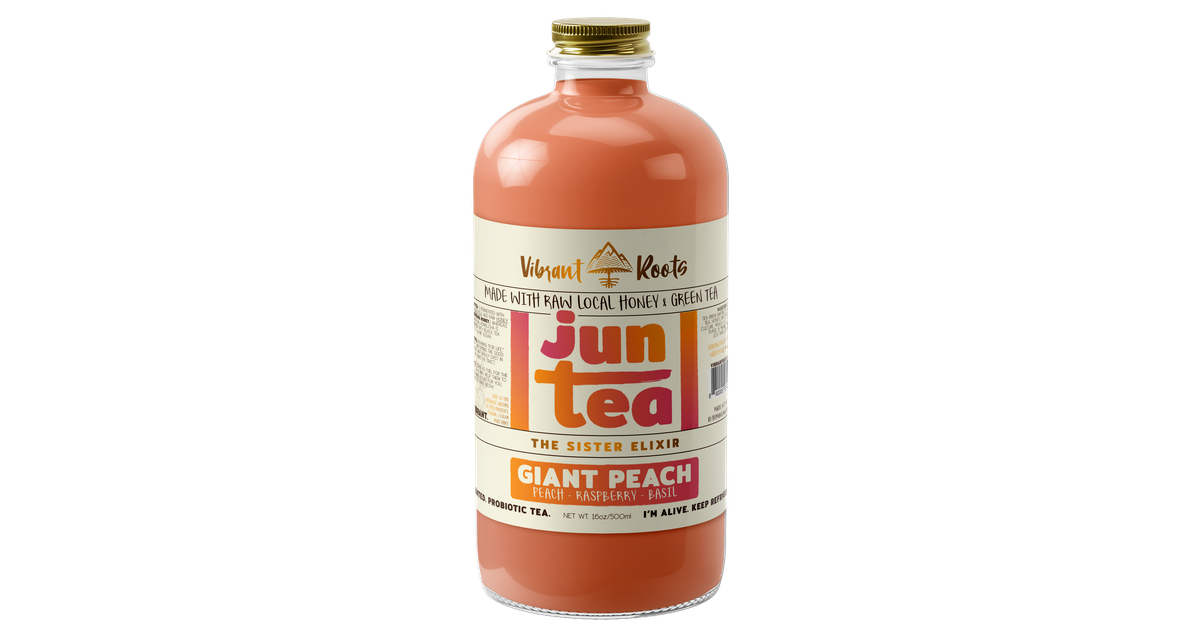 Vibrant Roots Jun Tea Kombucha, Giant Peach - Azure Standard