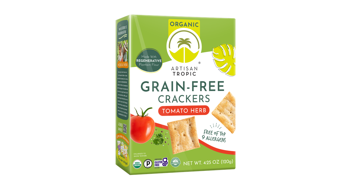 Artisan Tropic Grain-Free, Crackers, Tomato Herb, Organic - Azure Standard