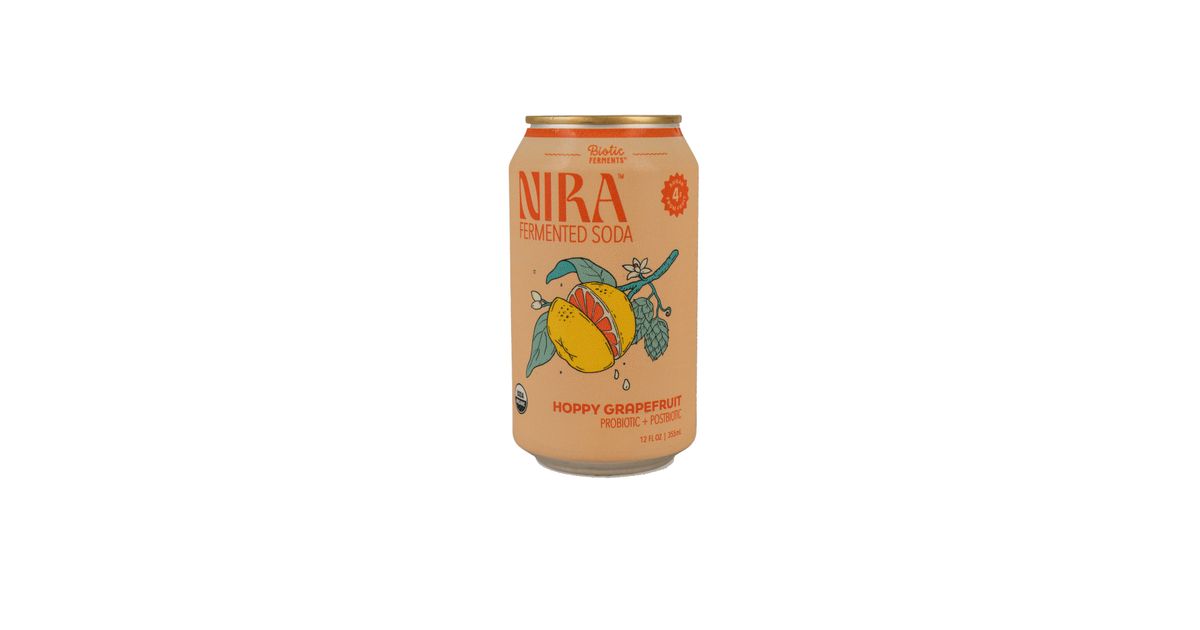 Biotic Ferments Nira Fermented Soda, Hoppy Grapefruit, Organic - Azure ...
