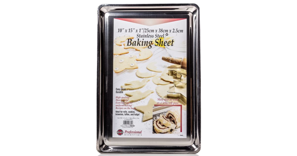 Norpro Baking Sheet, Stainless Steel, 15 x 10 x .5 inch - Azure Standard