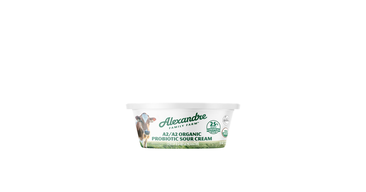 Alexandre Family Farm Sour Cream, A2, European Style, 25% Milk Fat ...