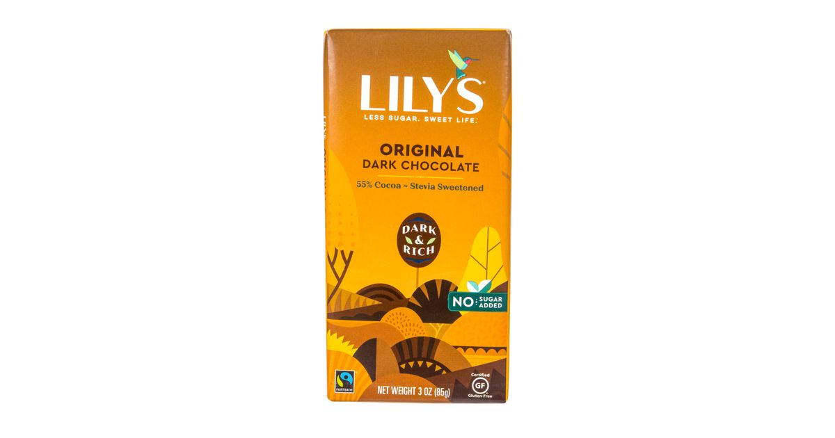 @@Lily's Chocolate Bar, 55% Dark, Original, Stevia Sweet - Azure Standard