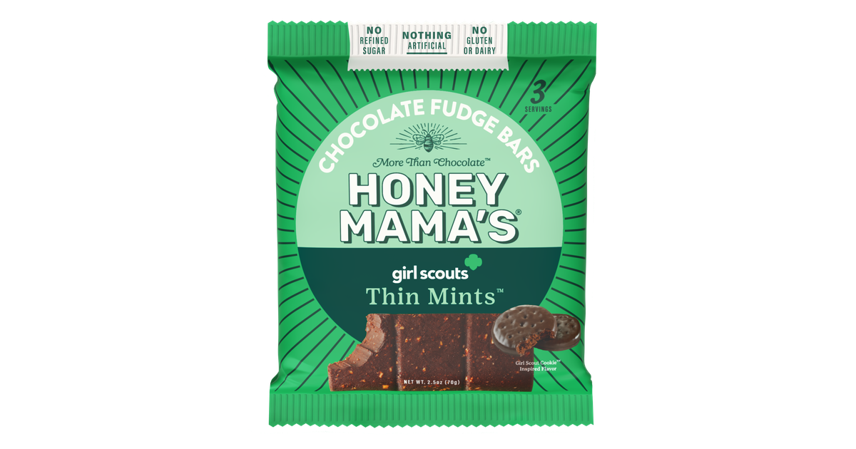Honey Mamas Chocolate Fudge Bar, Thin Mint - Azure Standard