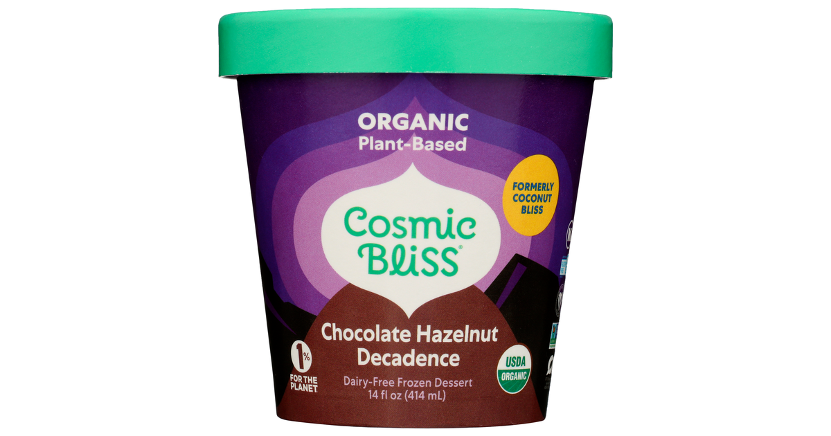 Cosmic Bliss Coconut Ice Cream, Chocolate Hazelnut Decadence, GF ...