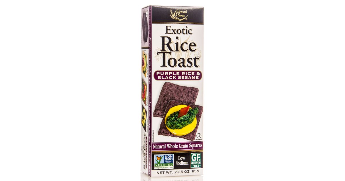 Edward & Sons Rice Toast, Purple Rice & Black Sesame - Azure Standard