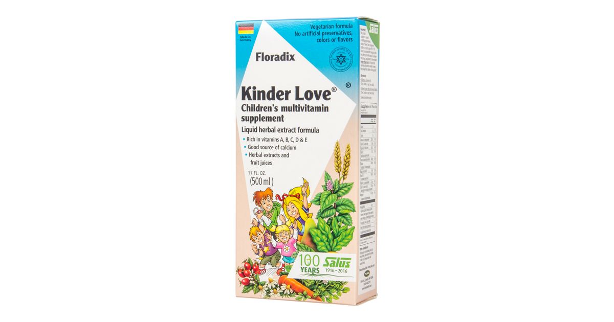 Flora Floradix Kinder Love, Children's Multivitamin, Liquid - Azure ...