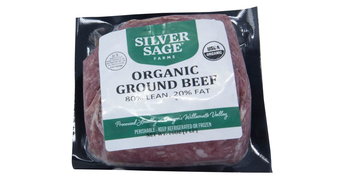 Silver Sage Farms Ground Beef, 80/20, Organic - Azure Standard
