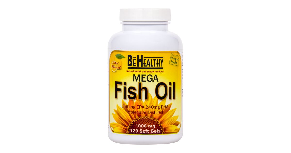 Be Healthy Mega Fish Oil, 1000 mg. - Azure Standard