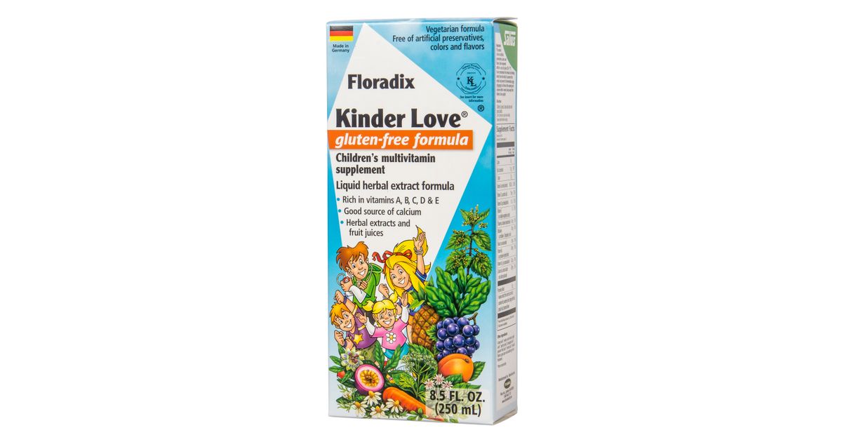 Flora Floradix Kinder Love, Children's Multivitamin, GF, Liquid - Azure ...