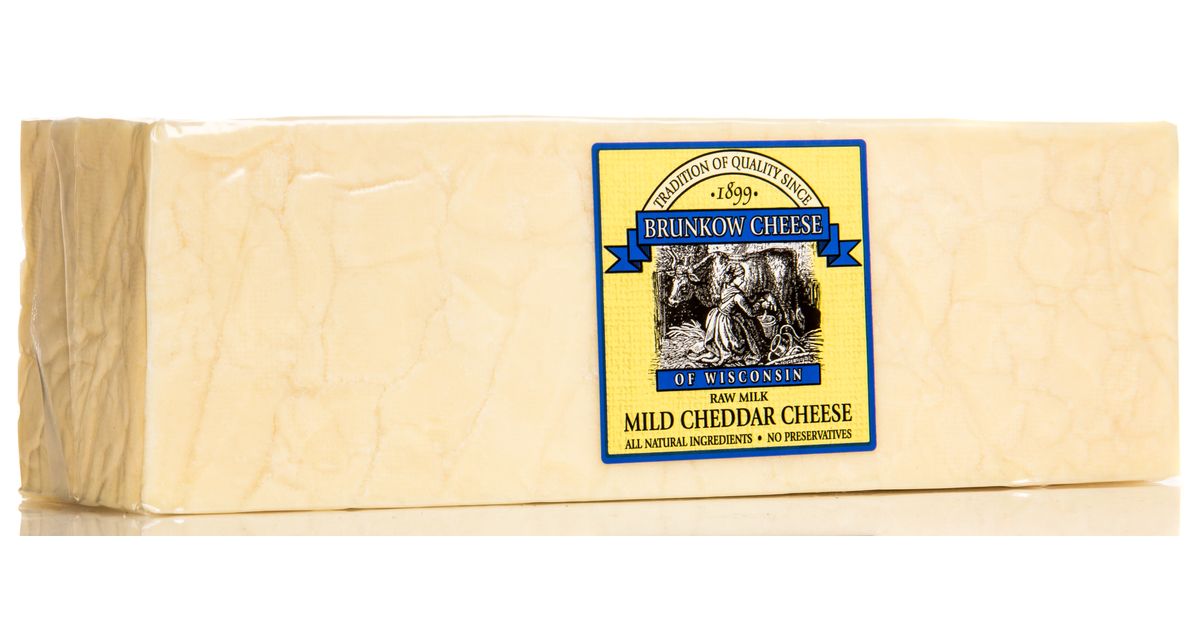 @@Brunkow Cheese Cheddar Cheese, Raw Milk, Mild/Med. - Azure Standard