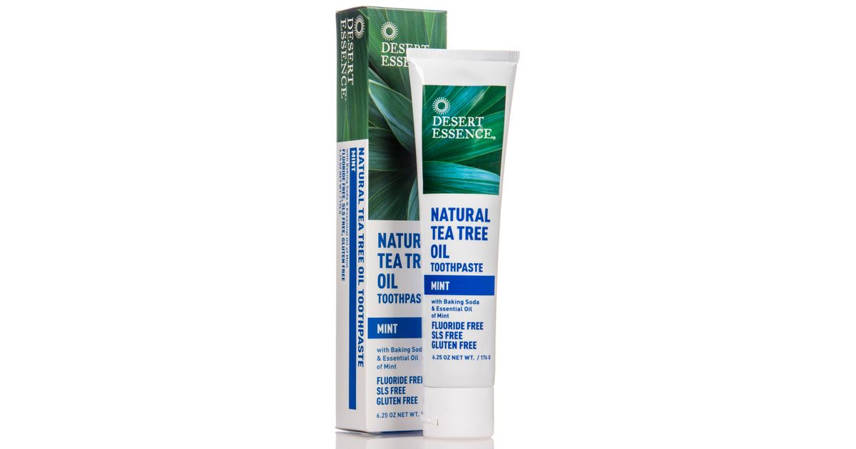Desert Essence Tea Tree Toothpaste, Mint - Azure Standard