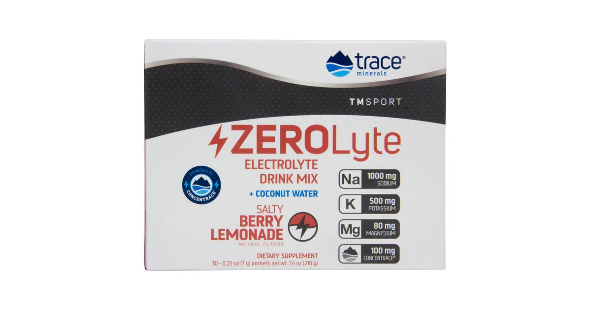Trace Minerals ZeroLyte Salty Berry Lemonade, Electrolyte drink mix ...