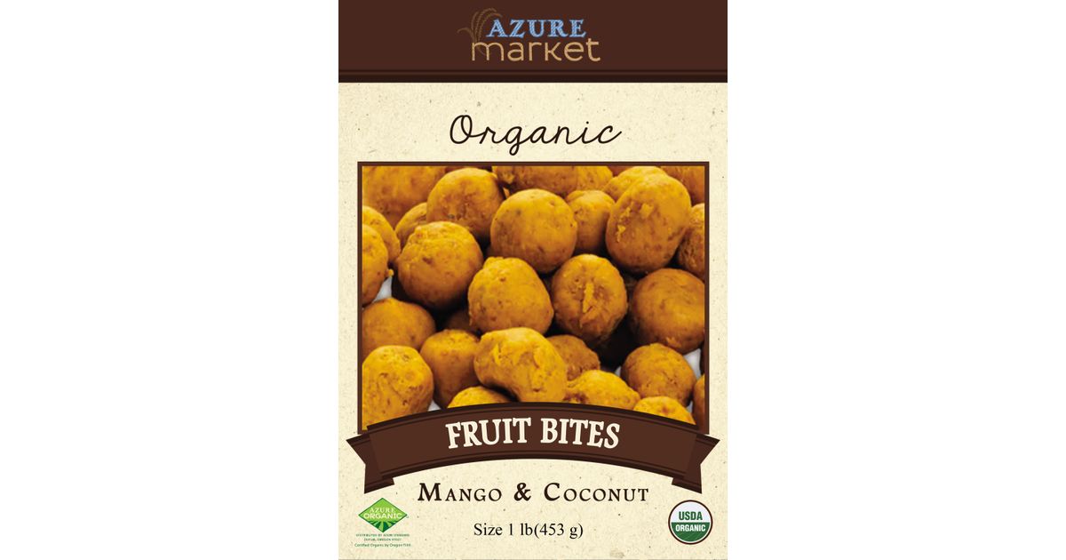 Azure Market Organics Fruit Bites, Mango & Coconut, Organic - Azure ...