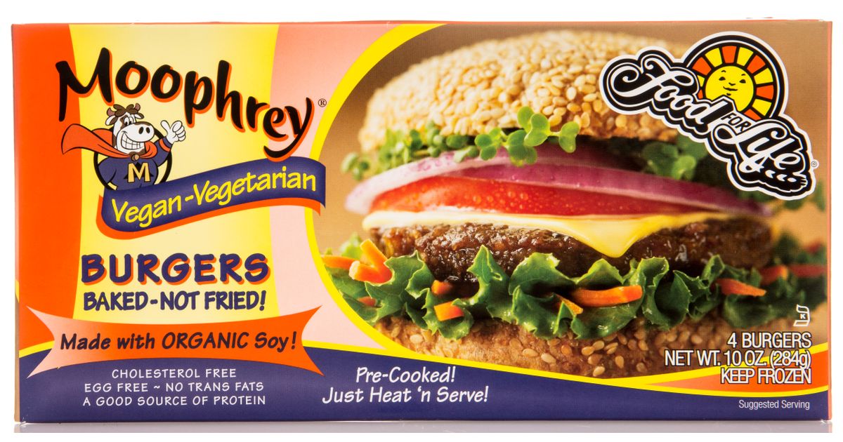 Food For Life Moophrey Vegan Burgers, Baked, Frozen - Azure Standard
