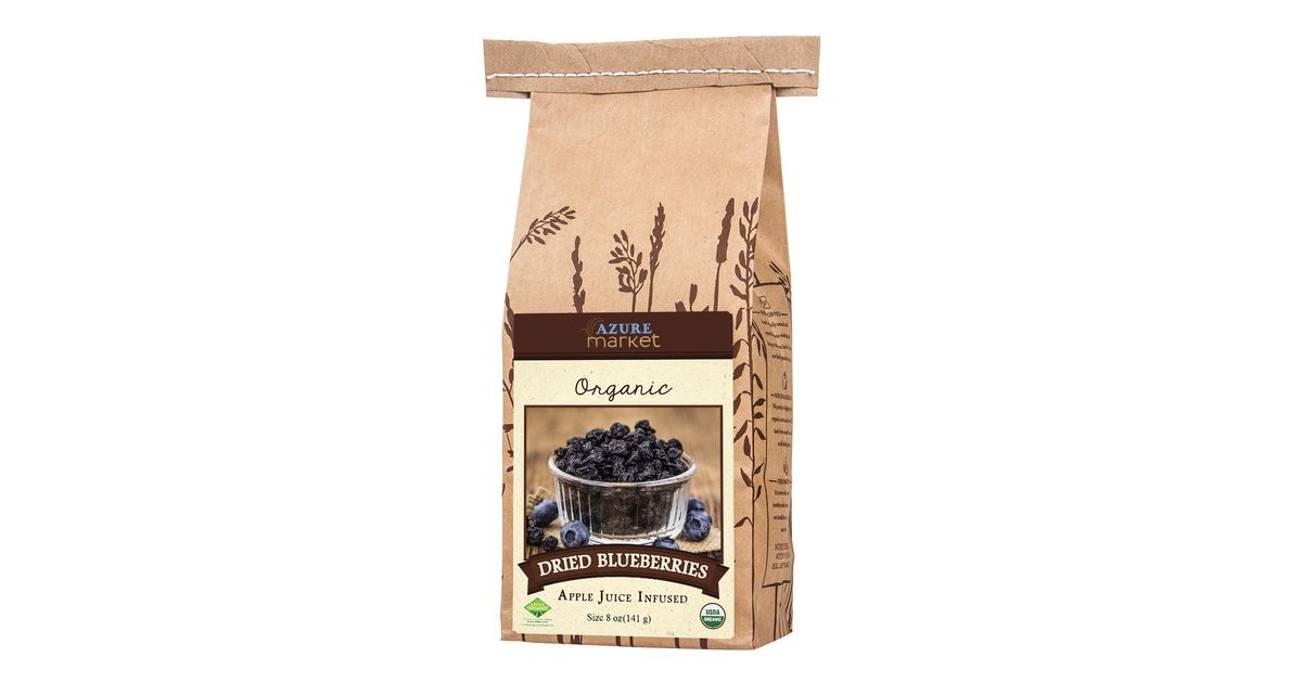 Fruit D'Or Blueberries, Dried, Apple Juice Infused, Organic - Azure ...