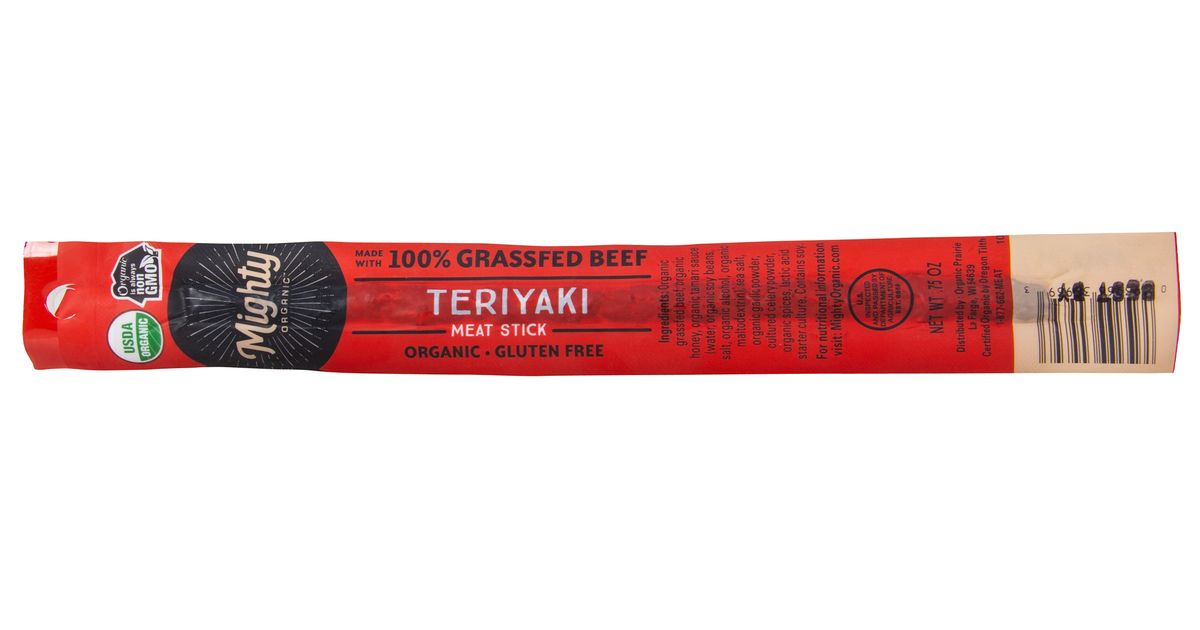 Organic Prairie Mighty Beef Stick, Teriyaki, Organic - Azure Standard