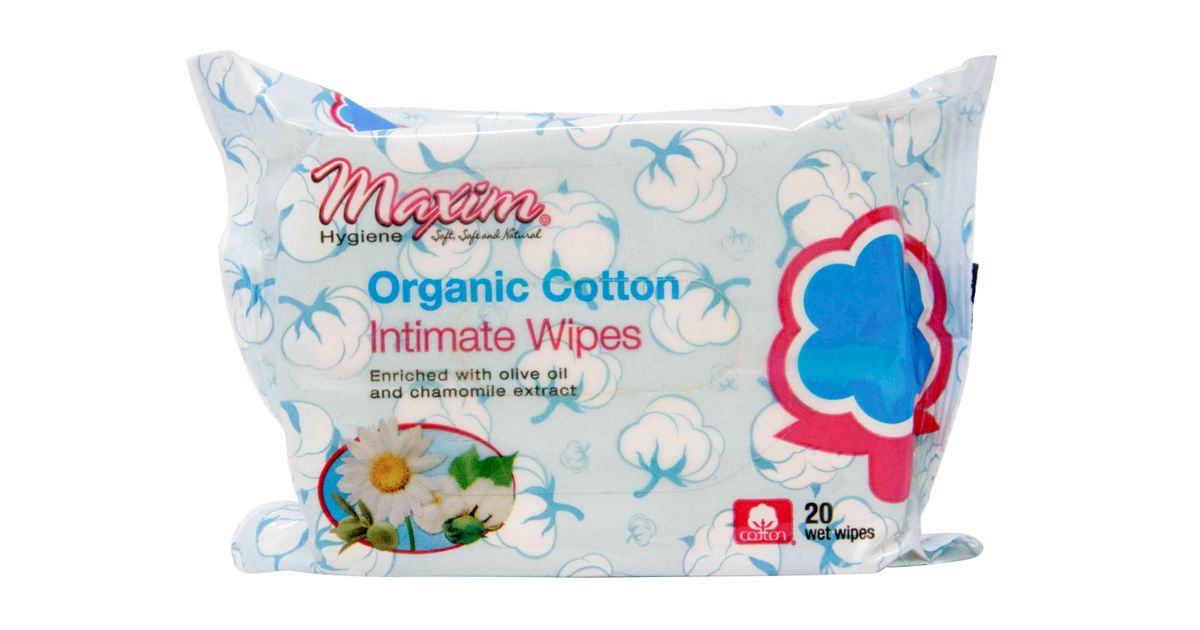 Maxim Hygiene Products Cotton Intimate Wipes, Organic - Azure Standard