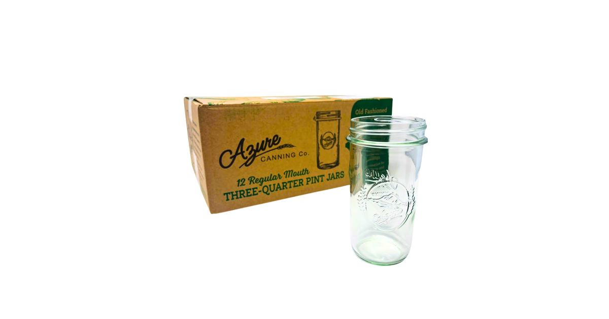 Azure Canning Co. Canning Jars, Three-Quarter Pint, Regular (JARS ONLY ...