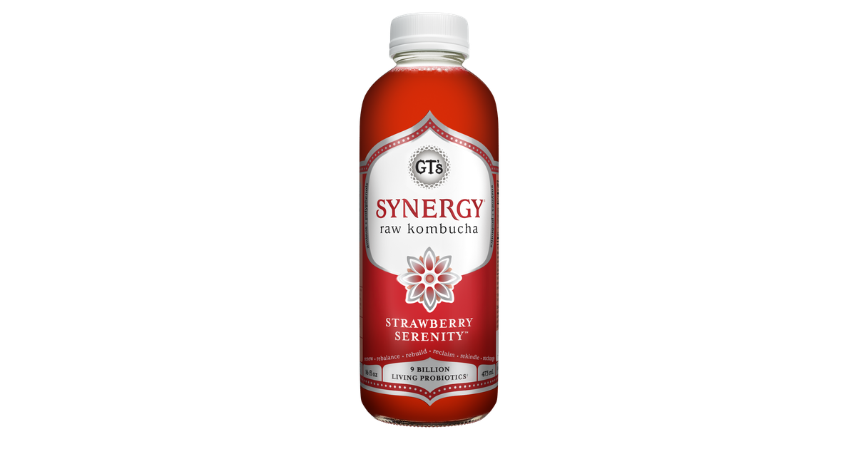 GT's SYNERGY, Kombucha Raw, Strawberry Serenity - Azure Standard