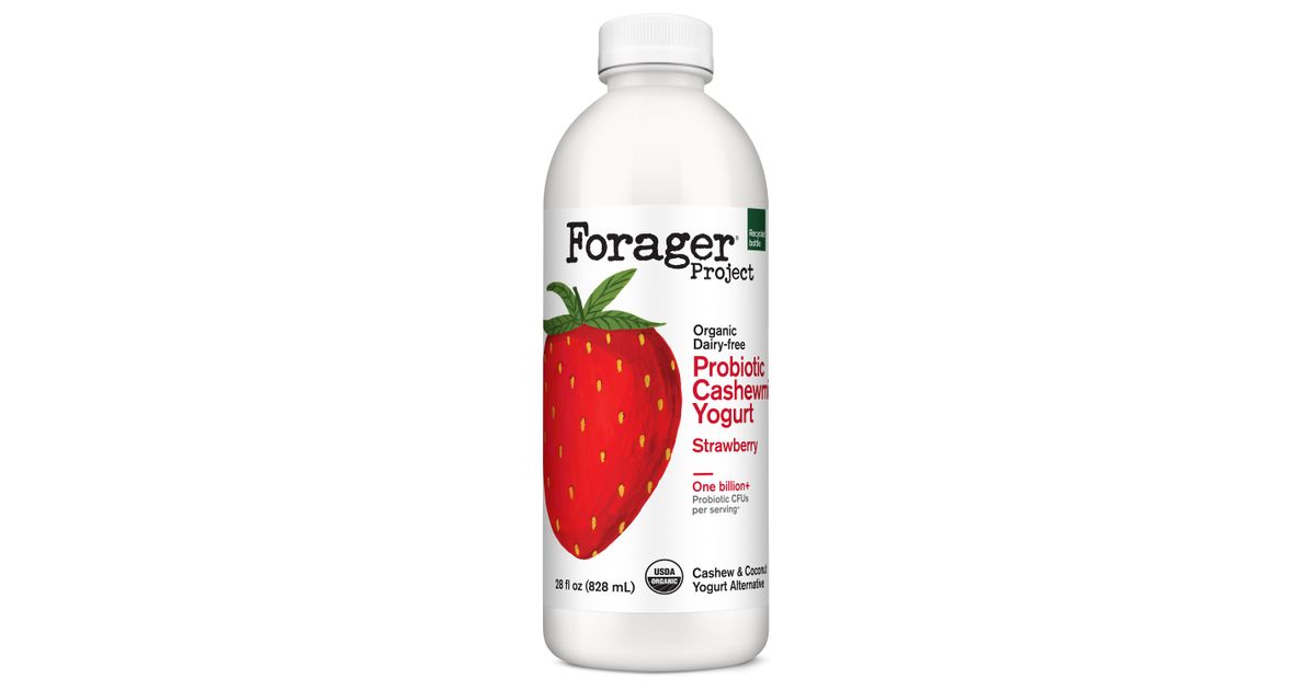 Forager Project Probiotic Drinkable Cashewmilk Yogurt Strawberry, Dairy ...