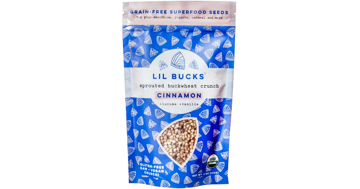 Lil Bucks Sprouted Buckwheat Crunch, Cinnamon, Organic - Azure Standard