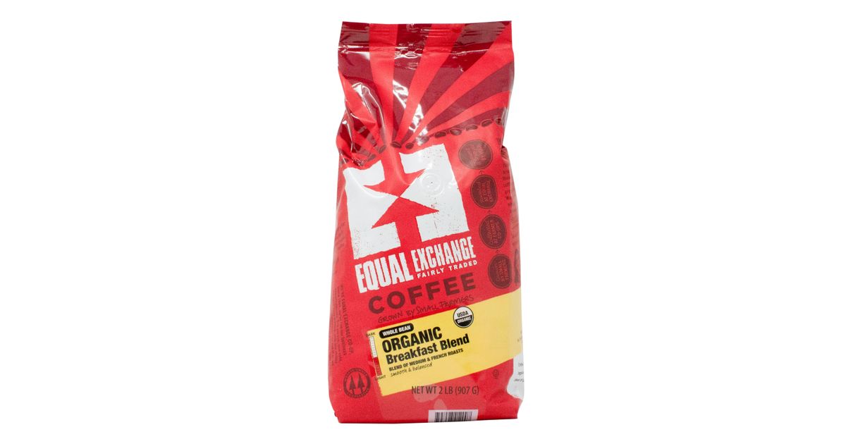 Equal Exchange Coffee, Whole Bean, Breakfast Blend, Organic - Azure ...