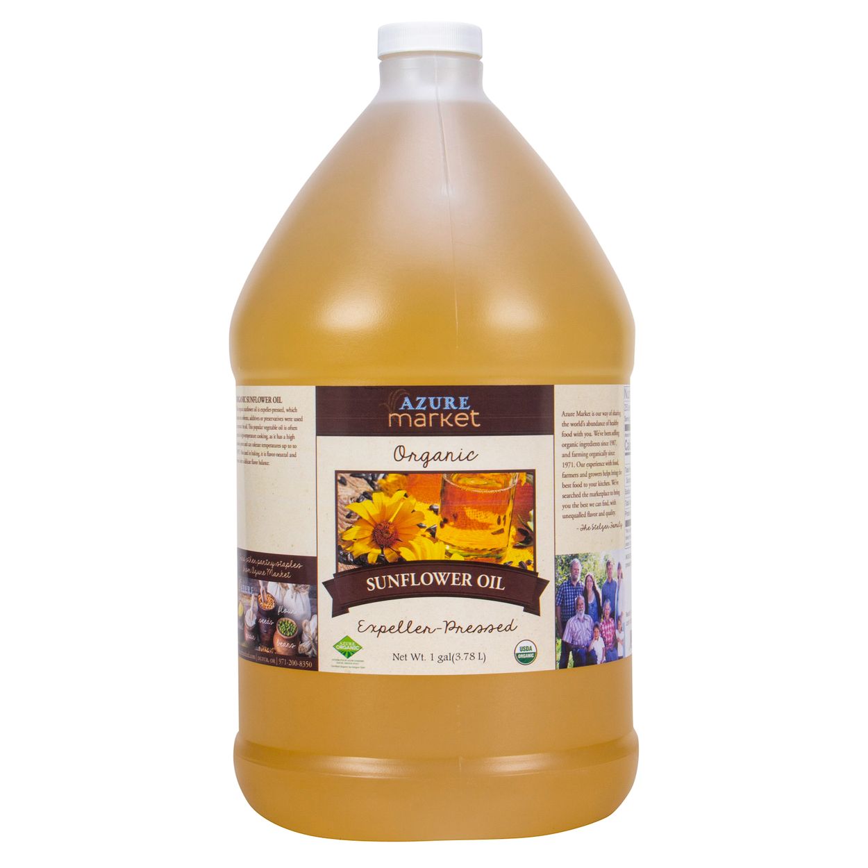 Sunflower Oil – Expeller Pressed – organic – gallon | Wholy Living