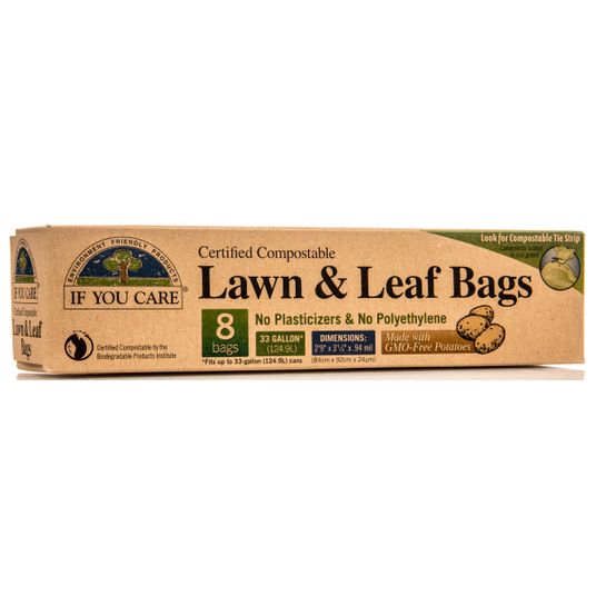 If You Care Lawn & Leaf Bags, Certified Compostable, 33 gallon - Azure ...