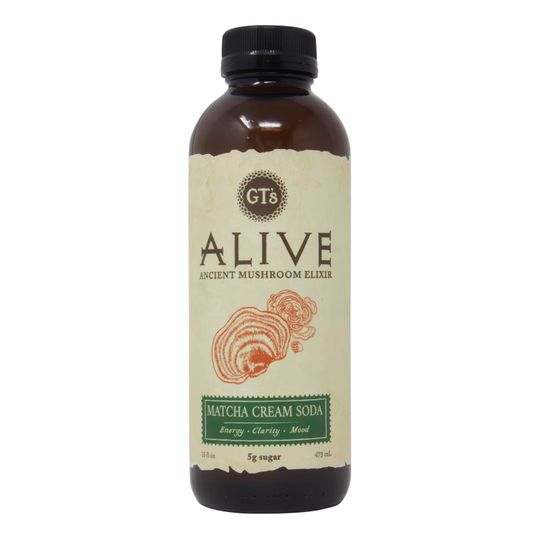 GT's ALIVE, Ancient Mushroom Elixir, Matcha Cream Soda - Azure Standard