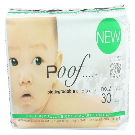 @@Poof Baby Diapers, Eco BIO Disposable, Size 2 - Azure Standard