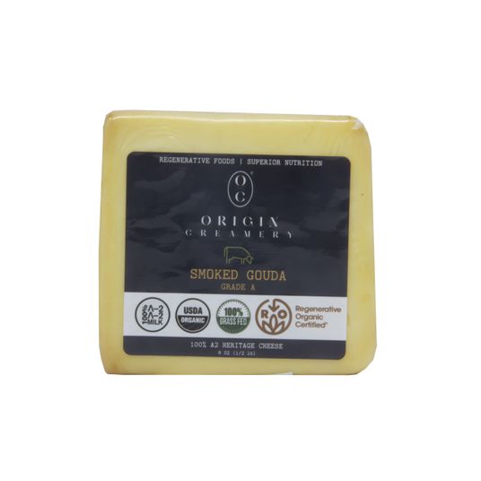 Origin Creamery A2 Smoked Gouda Cheese Block, Organic - Azure Standard
