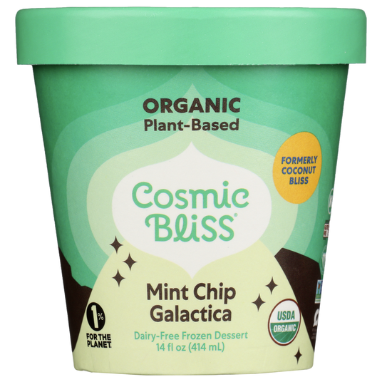 Cosmic Bliss Coconut Ice Cream, Mint Chip Galactica, GF, Frozen ...