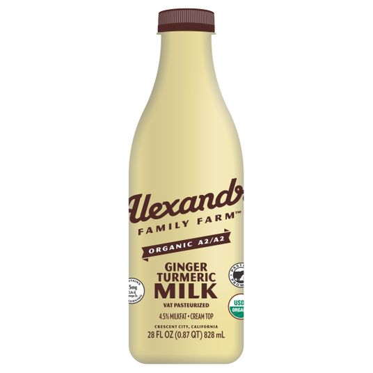 Alexandre Family Farm Ginger Turmeric Whole Milk, A2, Pasture Raised ...