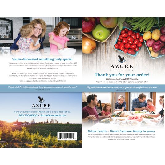 Azure Standard New Customer Parcel Carrier Brochure - Azure Standard