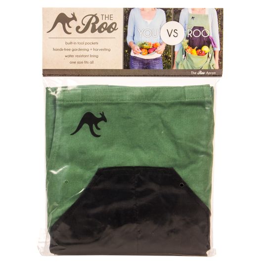 @@The Roo Apron Gardening & Harvesting Apron, Green - Azure Standard