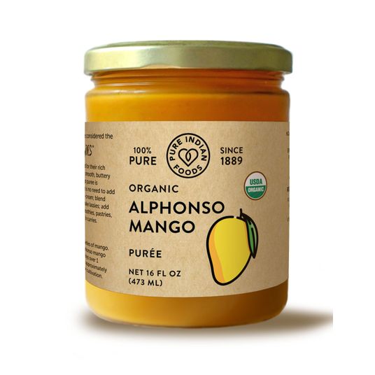 Pure Indian Foods Mango Puree, Alphonso, Organic - Azure Standard