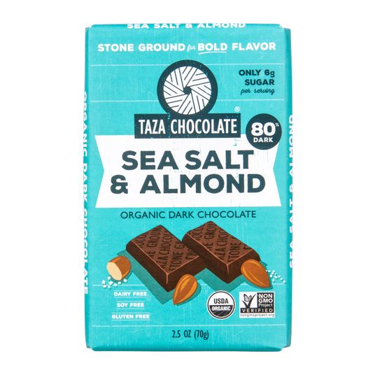 Taza Amaze Bar, Sea Salt and Almond - Azure Standard