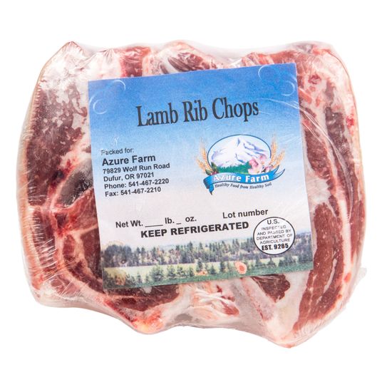 Azure Farm Lamb, Rib Chops, Grass-Fed, Frozen, Random Weight - Azure ...