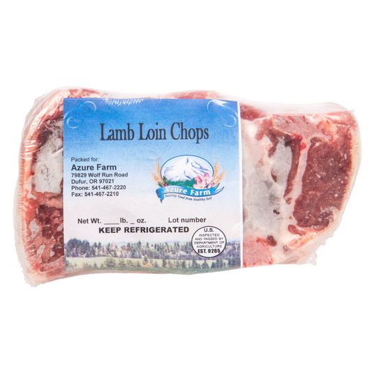 Azure Farm Lamb, Loin Chops, Grass-Fed, Frozen, Random Weight - Azure ...
