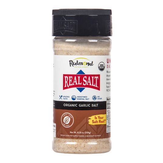 Redmond Garlic Salt, Real Salt, Organic - Azure Standard