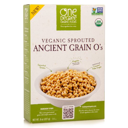 One Degree Veganic Sprouted Ancient Grain O's Cereal, Organic - Azure ...
