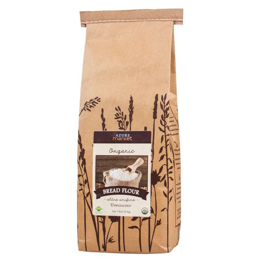 Azure Market Organics Unbleached Bread Flour, Ultra-Unifine, Organic ...