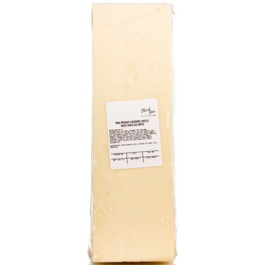 Azure Market Cheddar Cheese, Raw, White, Random Weight - Azure Standard