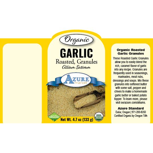 Azure Market Organics Garlic Roasted, Granules, Organic - Azure Standard