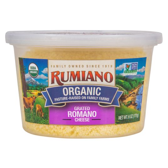 Rumiano Organic Romano Cheese, Grated, Organic - Azure Standard