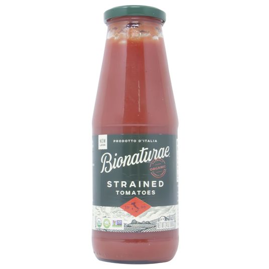 Bionaturae Tomatoes Strained, in Glass, Organic - Azure Standard