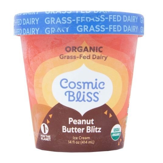 Cosmic Bliss Ice Cream, Peanut Butter Blitz, Frozen, Organic - Azure ...